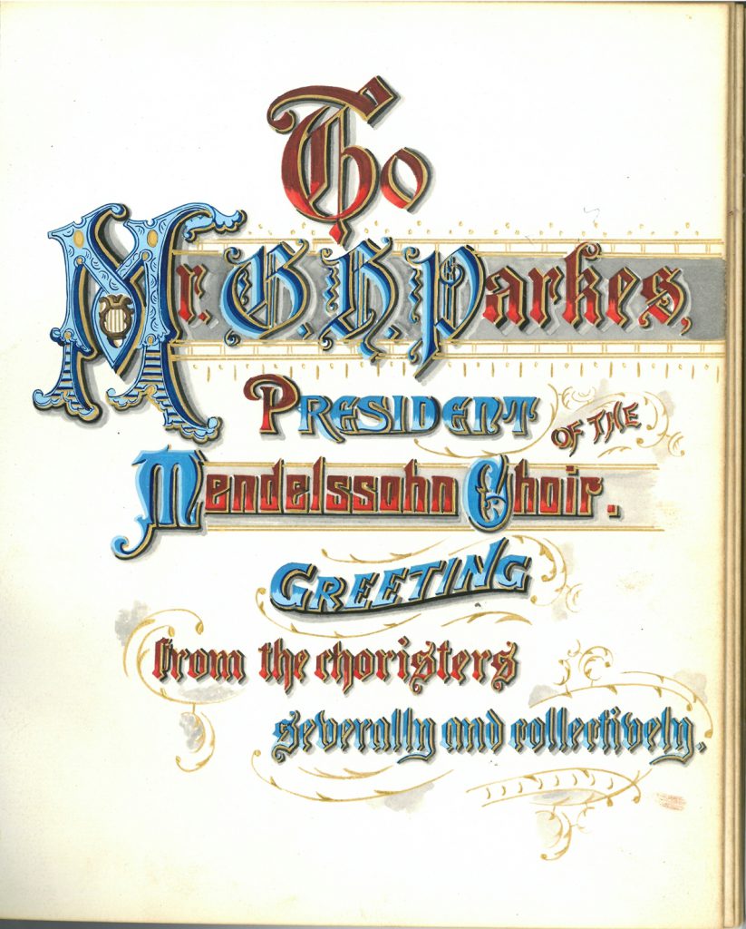 Chorister love expressed in illuminated calligraphy - Toronto ...